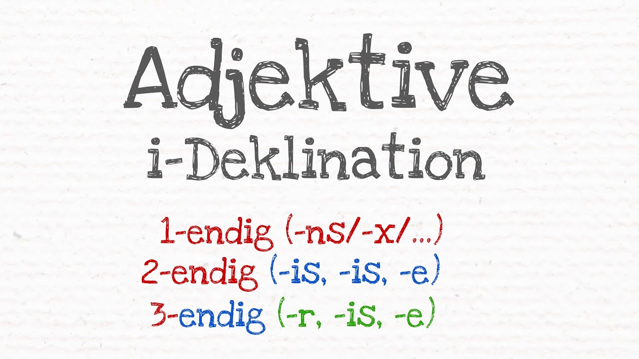 Latein | ADJEKTIVE der i-Deklination🆔 - YouTube