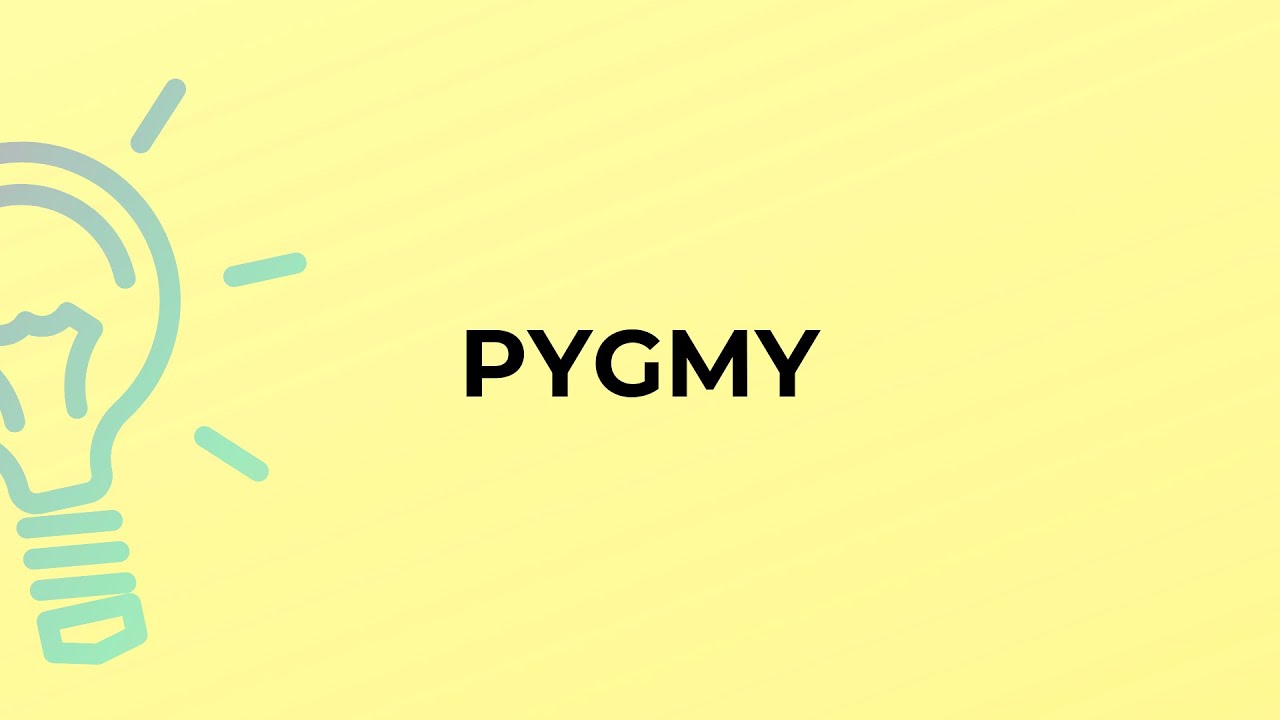 What is the meaning of the word PYGMY? - YouTube