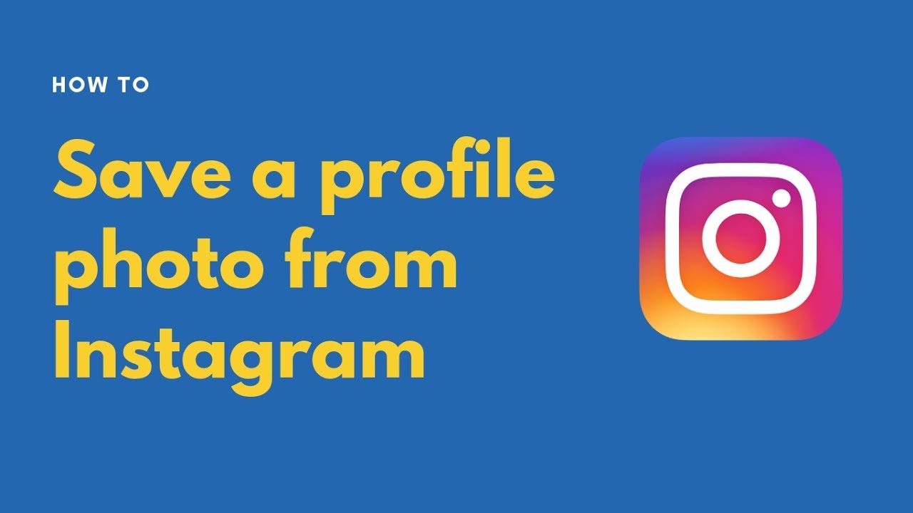 HOW TO: Save Instagram Profile Pictures Full HD (2019) - YouTube