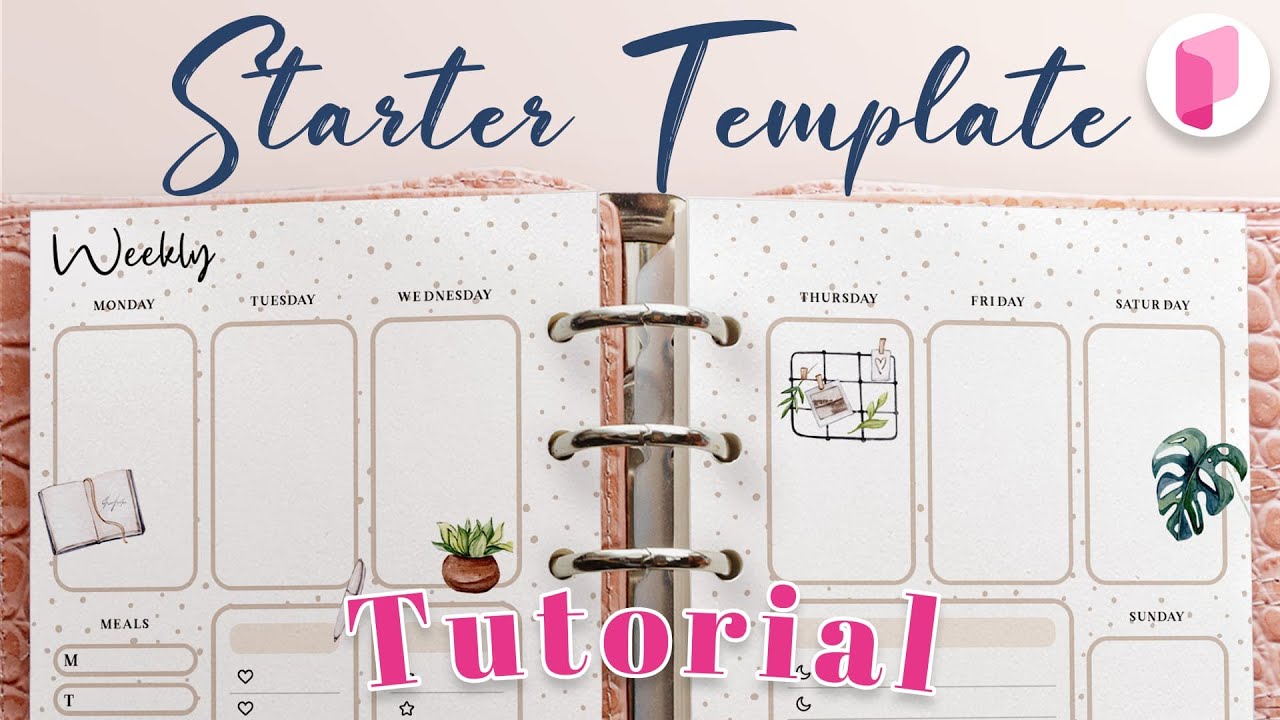 Weekly Planner Starter Template Tutorial - Commercial Use - Quick ...