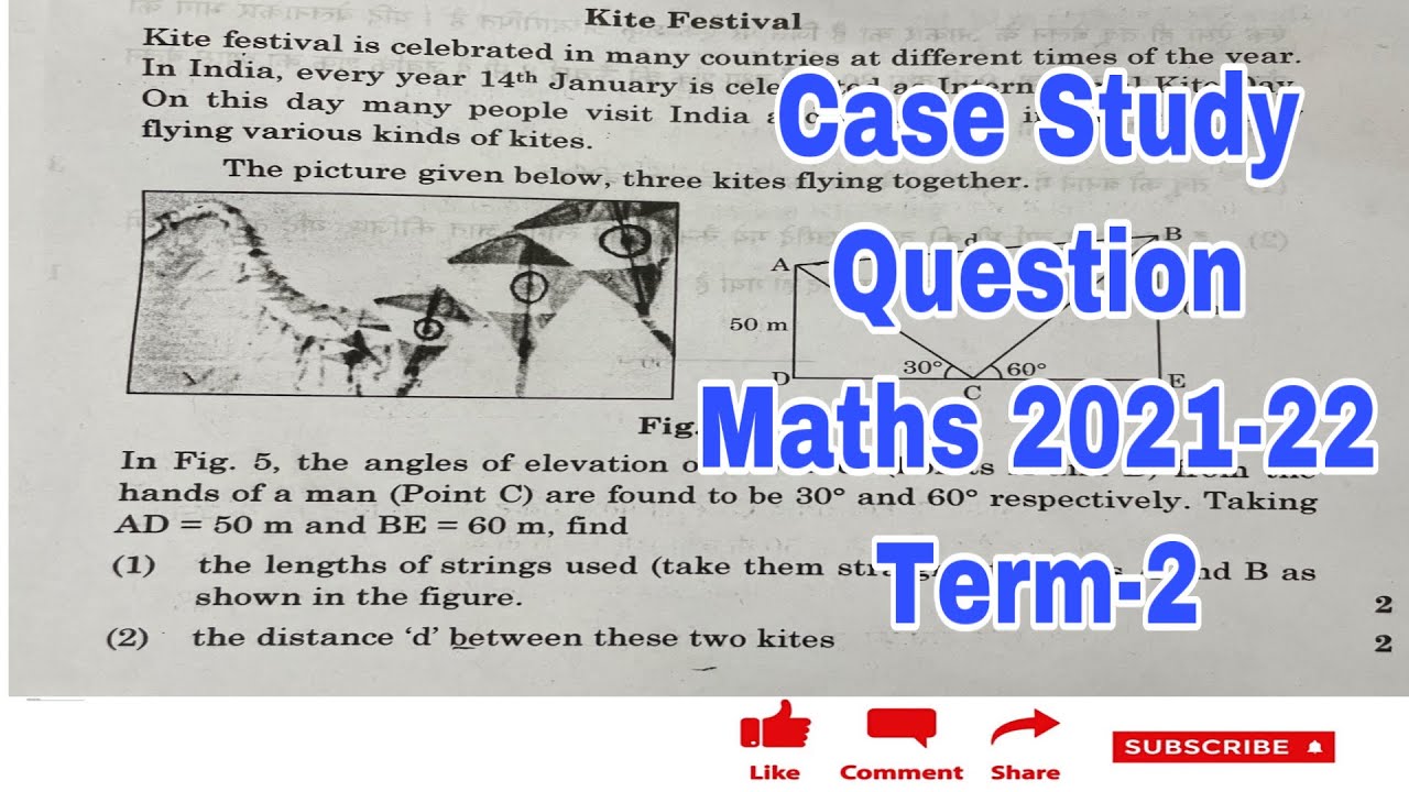 Q13 Case Study Question Maths 2021-22 Term-2 l Kite destiny is ...