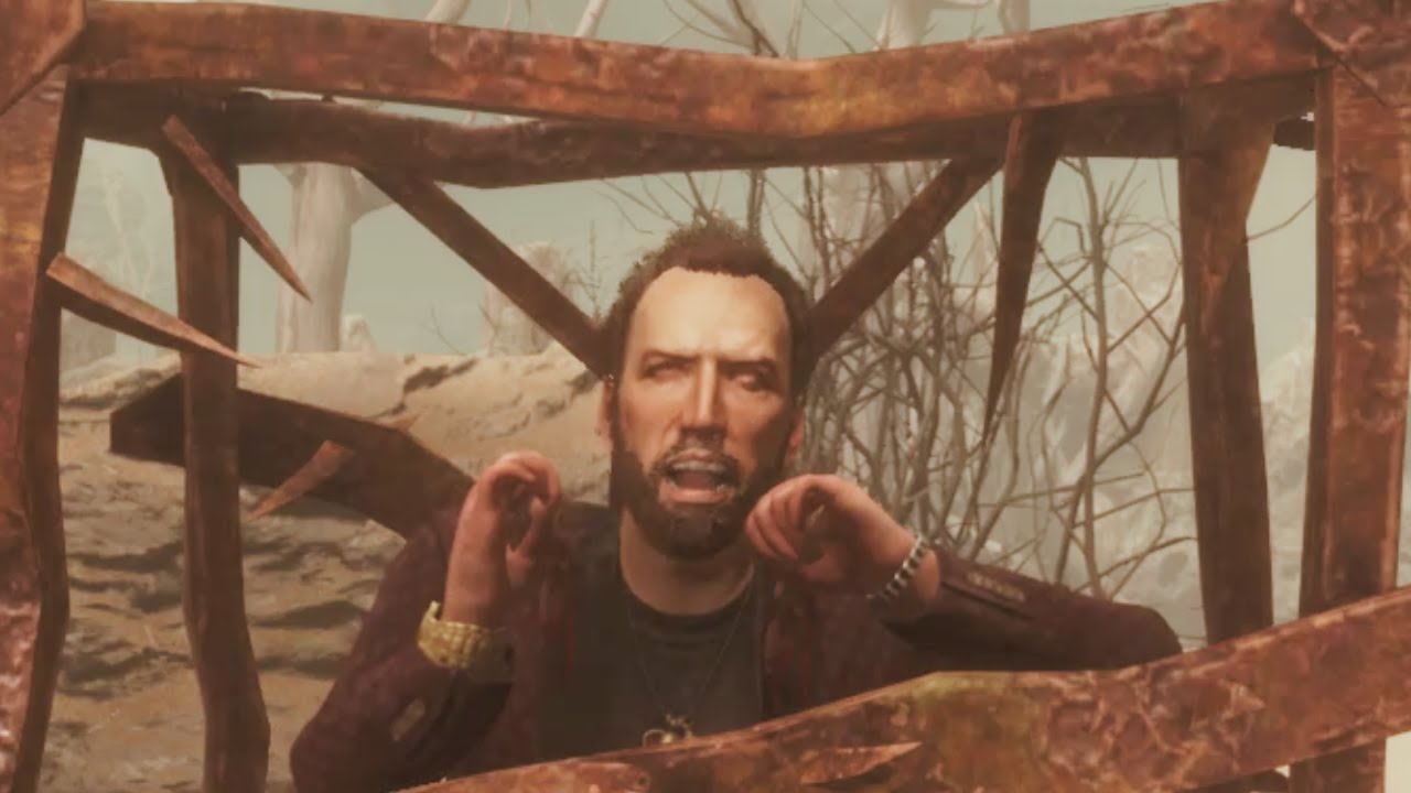 Nicolas Cage Inside of a Cage - YouTube