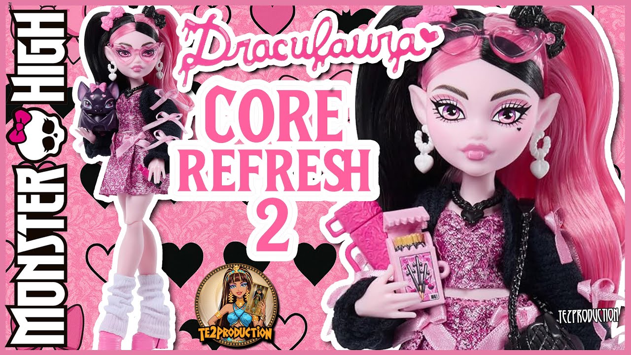 REVIEW MONSTER HIGH DRACULAURA CORE REFRESH 2 - YouTube