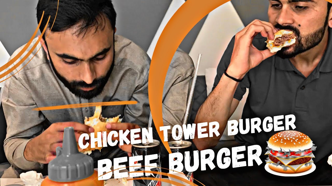 Try & challenge Chicken tower burger Beef burger #vloger #explore - YouTube