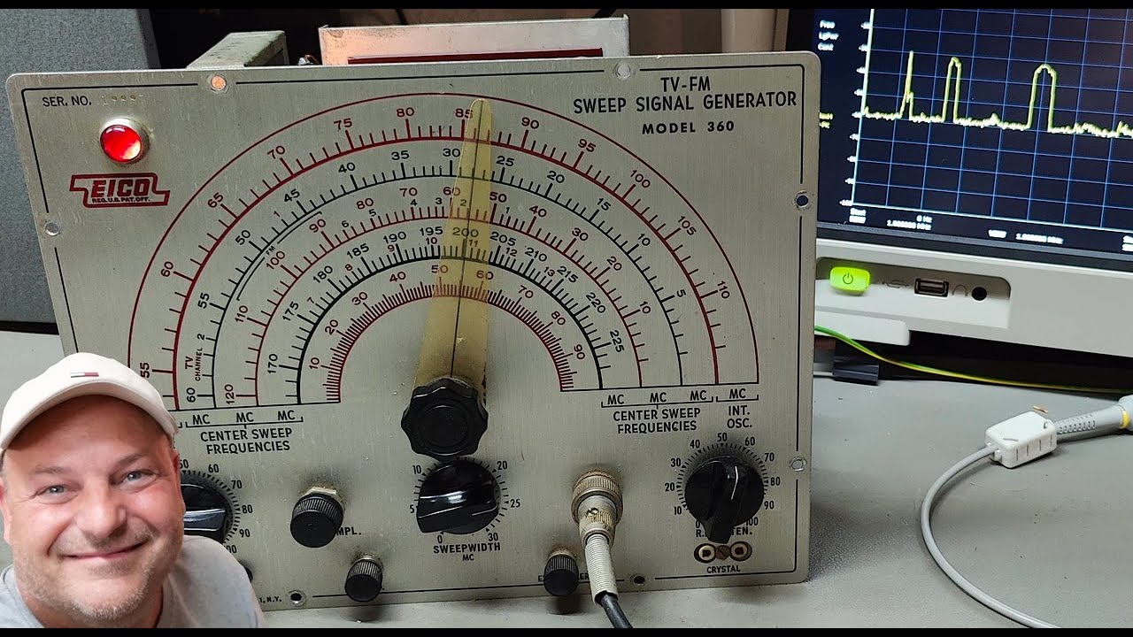 EICO TV-FM sweep signal generator model 360 1950 - YouTube