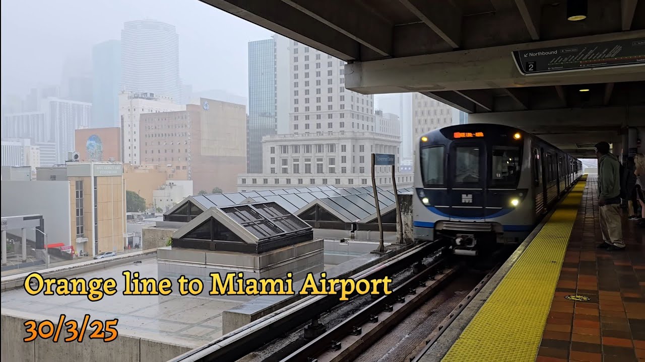 Onboard Miami Metrorail orange line towards MIA (FL) - YouTube