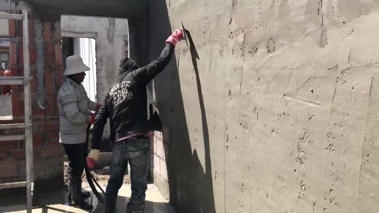 How to Plastering|Rendering Machines|Automatic Rendering Machine - YouTube