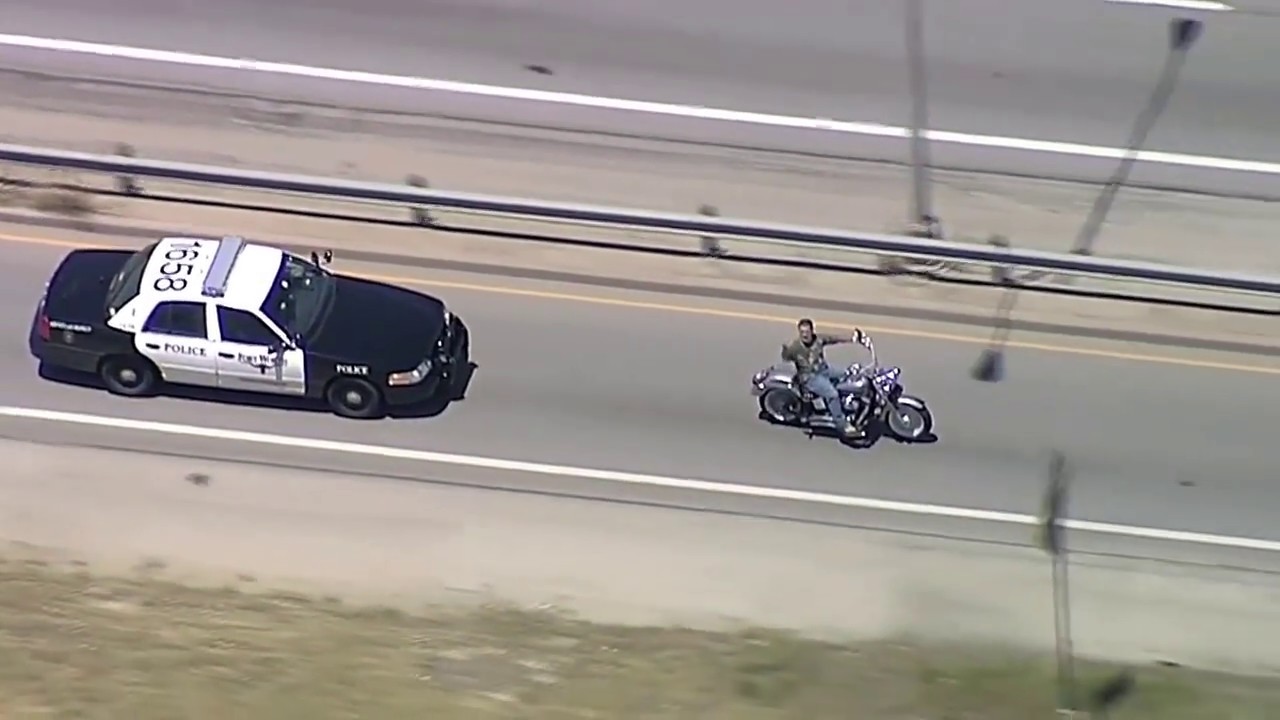 Motorcycle Police Chase Fort Worth, TX - YouTube
