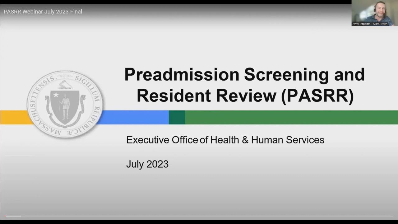 PASRR Webinar July 2023 - YouTube
