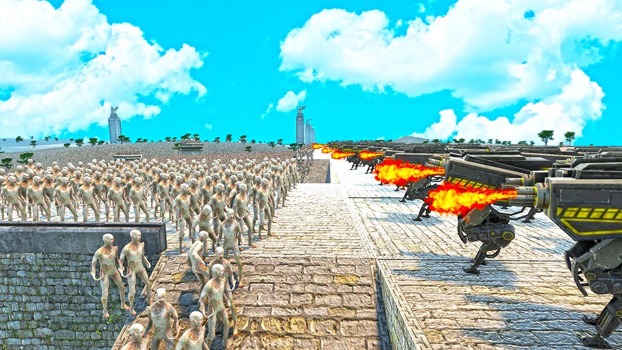 GWYN, BRITISH SOLDIERS, DEFENSE MINIGUN, T45 VS 6 MILLION SAVAGEV ...