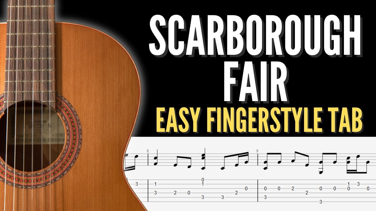 Scarborough Fair – Easy Fingerstyle Guitar TAB | Beginner Acoustic ...