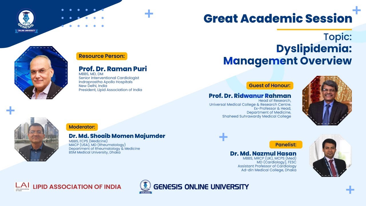 Dyslipidemia: Management Overview || Prof. Dr. Raman Puri - YouTube