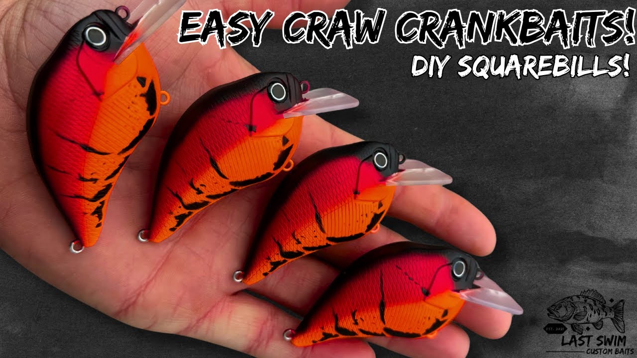 Painting a Easy Craw Pattern! | Craw Squarebill Crankbaits! - YouTube