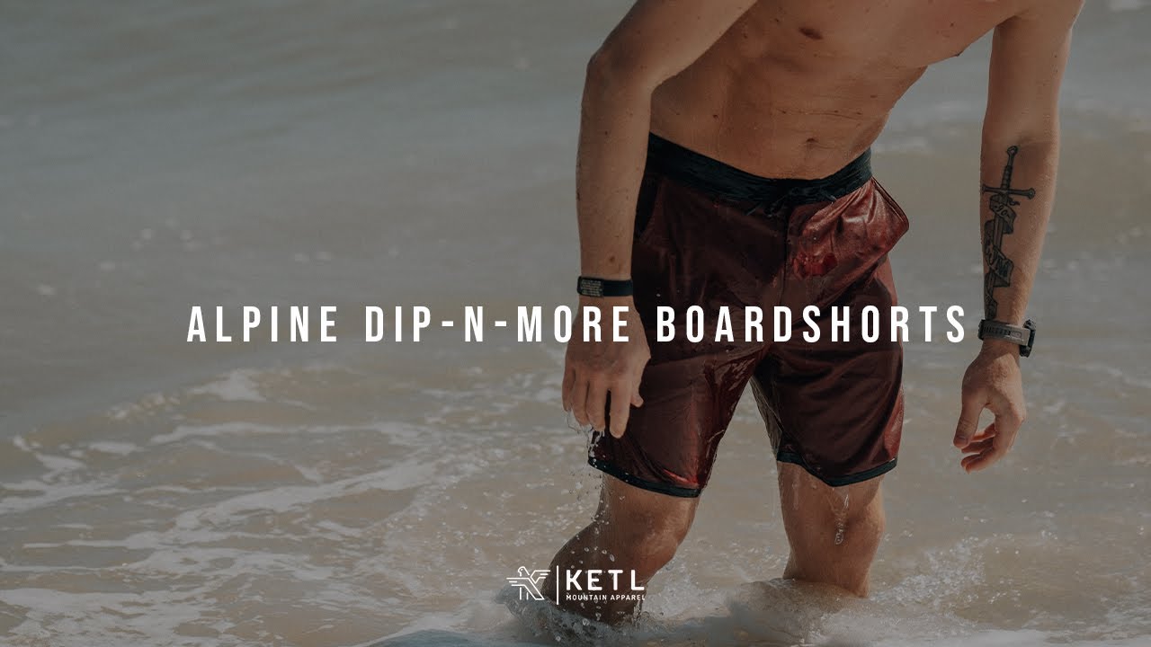 KETL Alpine Dip-N-More Boardshorts: Quick Dry, Rear Zipper Pocket Men's ...