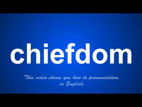the correct pronunciation of chiefdom in English. - YouTube