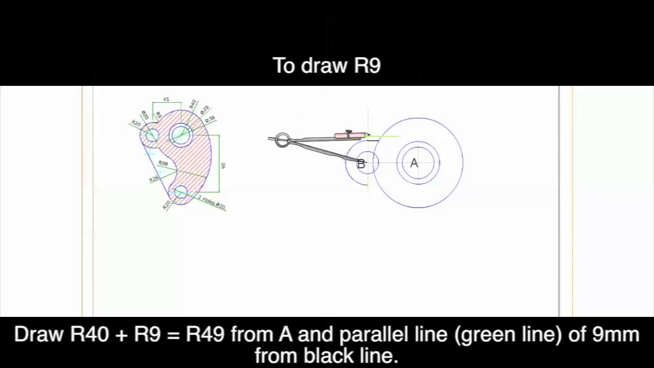 Machine drawing 7 - YouTube
