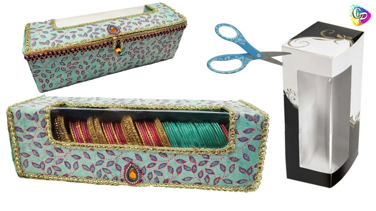 Bangle Box making at home using waste box/Best out of waste/DIY ...