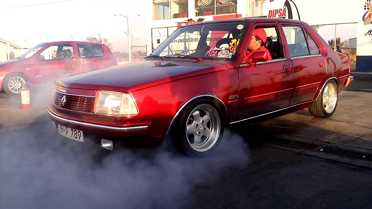 renault 18 candy apple burning out - YouTube