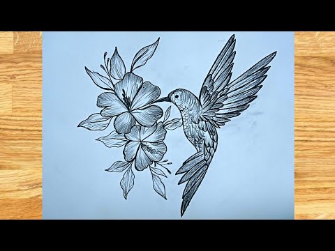 best flying bird with flower (most popular drawing) like bird, how to ...