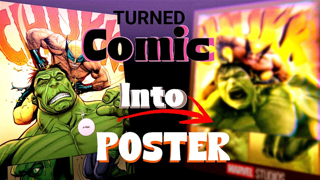 TURNED COMIC INTO MOVIE POSTER /🤯Realistify in autodesk #marvel # ...