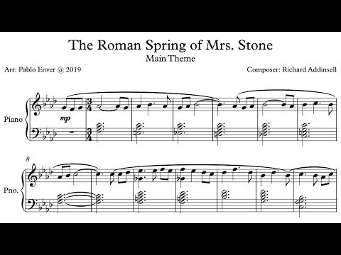 Richard Addinsell - The Roman Spring of Mrs. Stone (Piano Transcription)