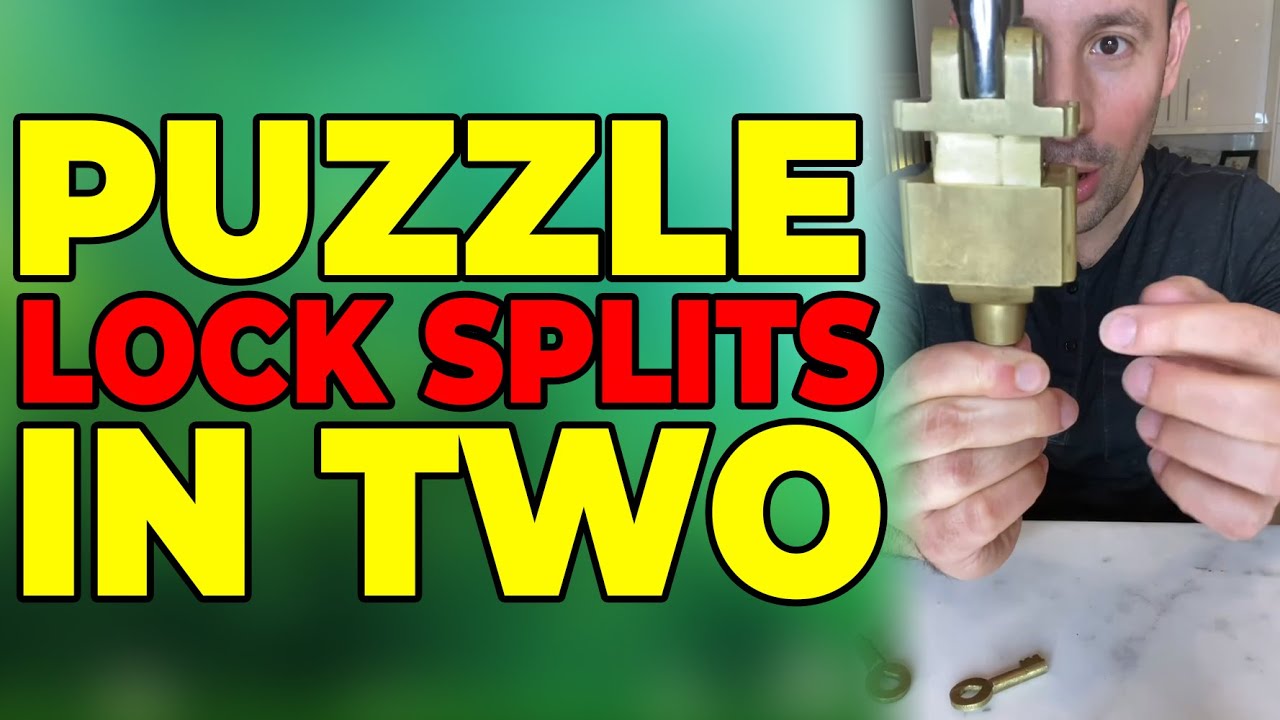 Puzzle lock splits in two (needs three keys to solve) - YouTube