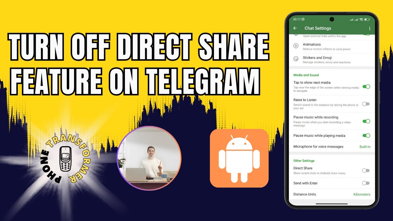 How to Turn off the Direct Share Feature on Telegram - YouTube