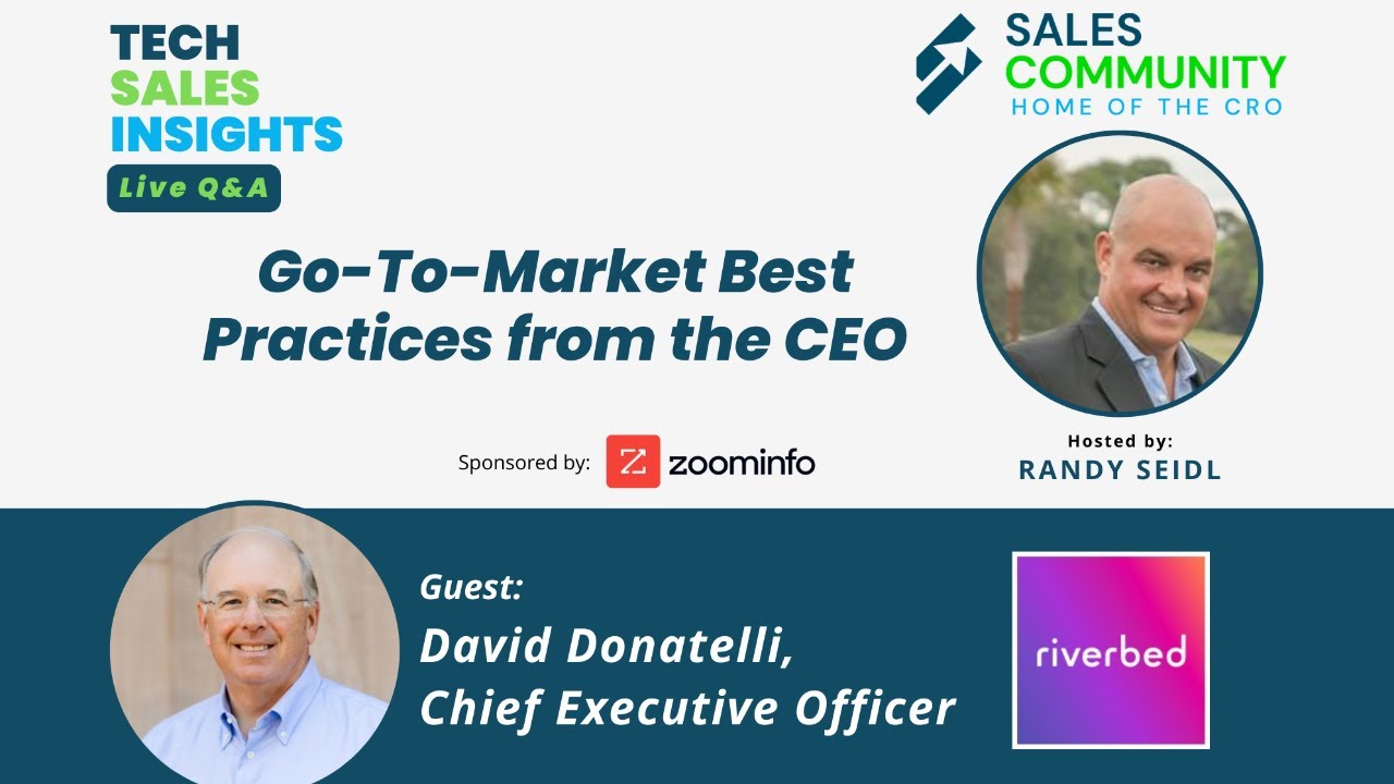 Tech Sales Insights LIVE featuring Dave Donatelli, Riverbed - YouTube