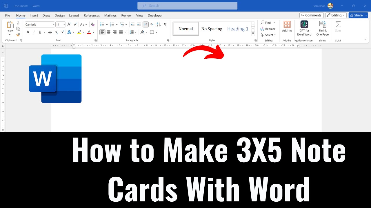 How To Make 3X5 Note Cards With Word YouTube