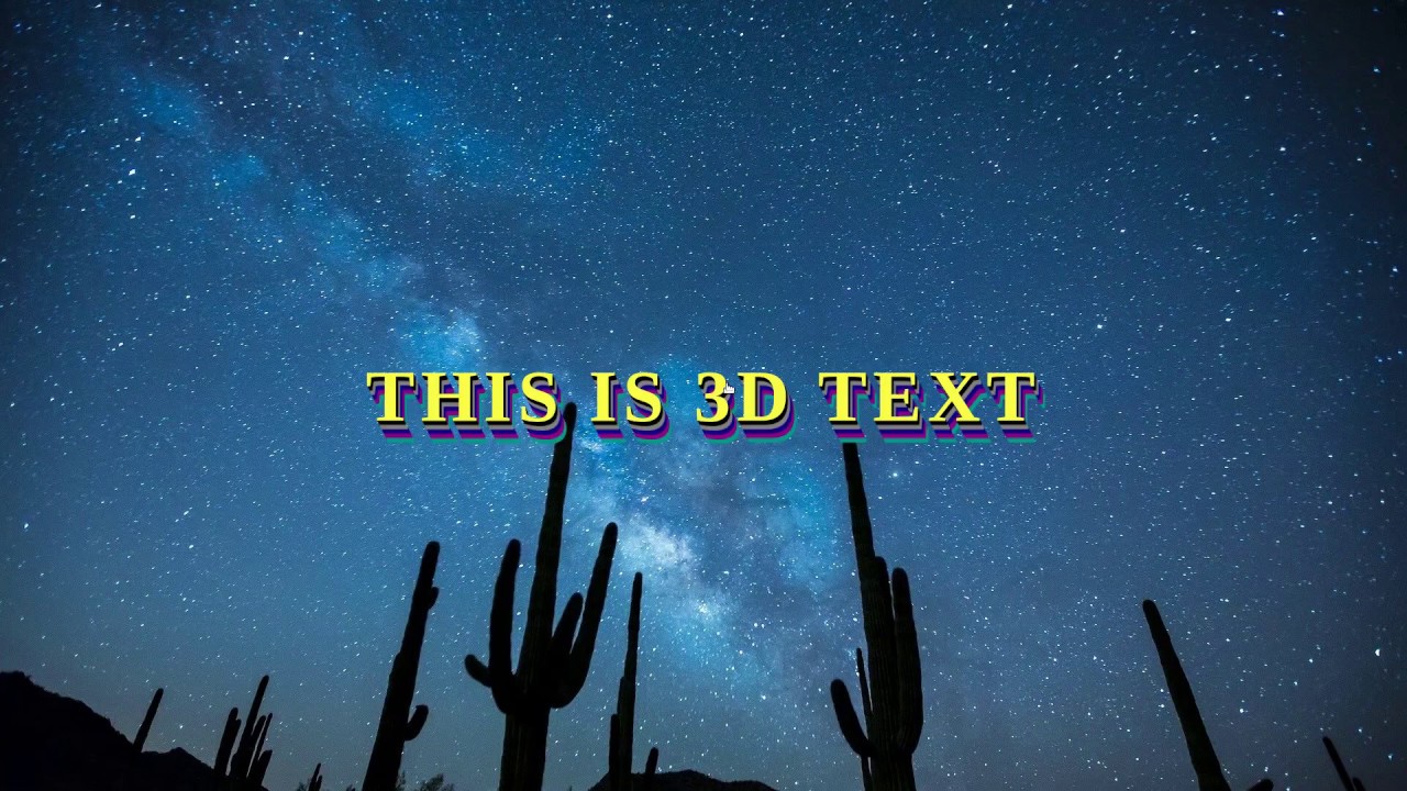 3D Text Hover Effect With HTML & CSS - YouTube