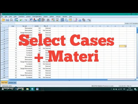 Cara Select Cases + Materi (Tutorial SPSS Bagi Pemula) - YouTube