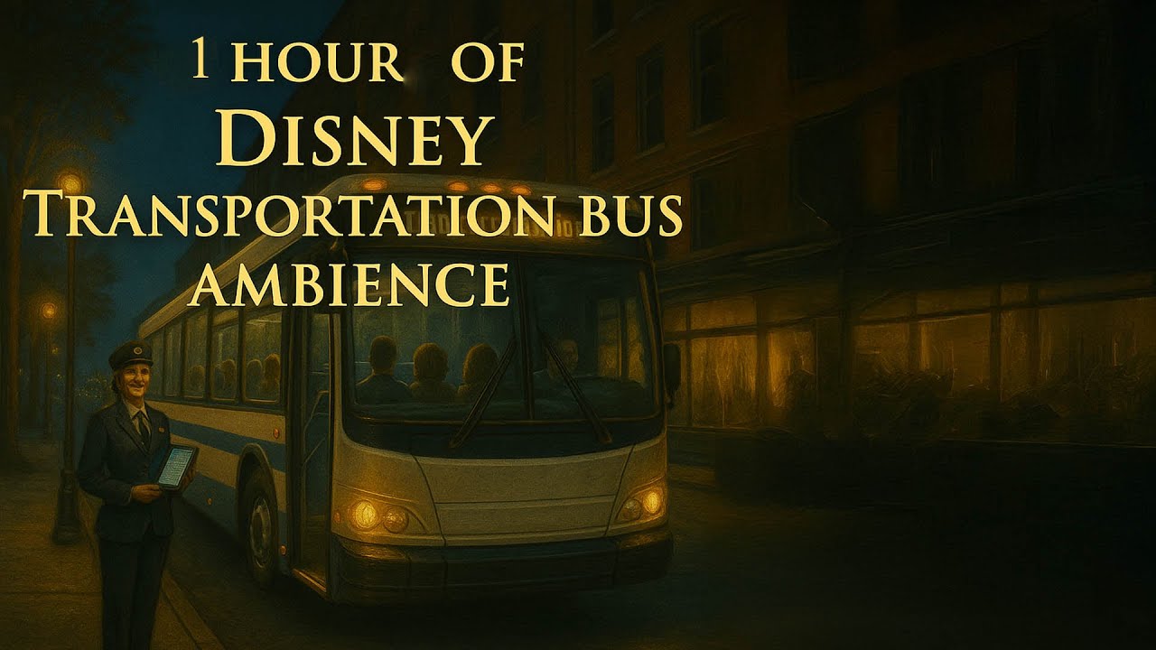 Fall asleep in Disney! 1 Hour of Disney Transportation Bus Ambience ...