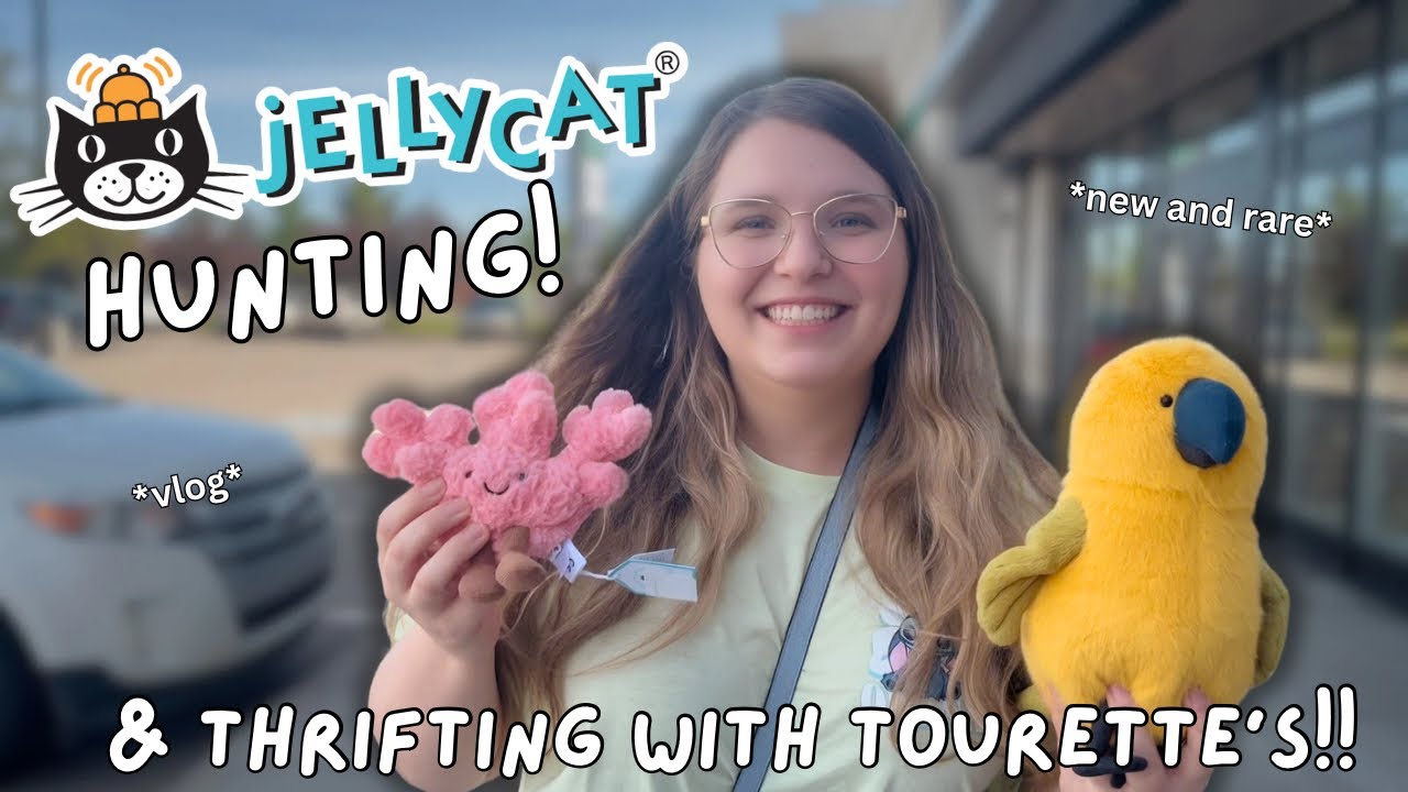 Jellycat Hunting and Thrifting with Tourette's! VLOG 🛍️💚🧸 - YouTube