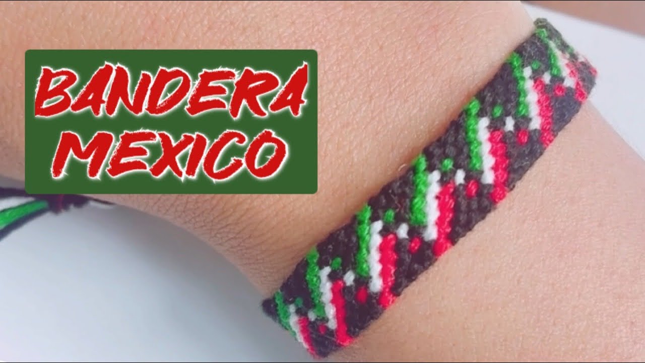 Pulsera bandera mexico (mexico flag bracelet) #macrame #pulseras - YouTube