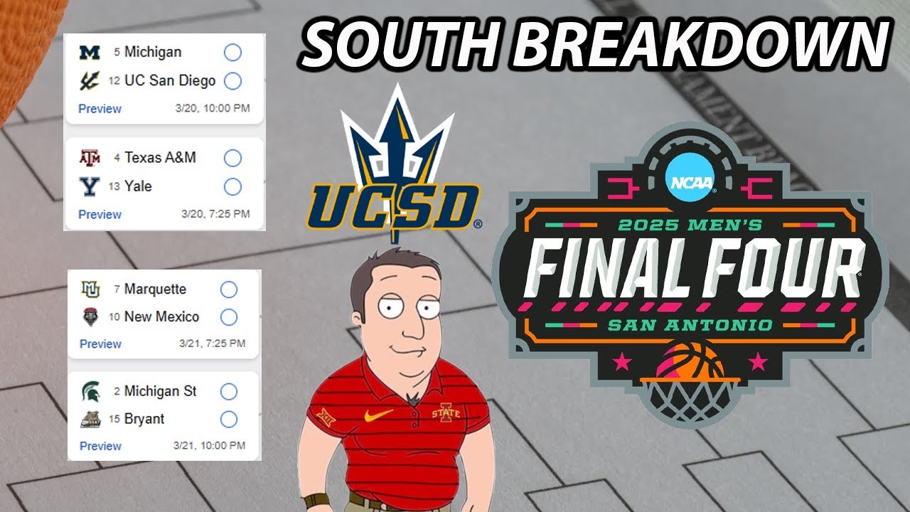 March Madness Bracket Breakdown! (South Region) - YouTube