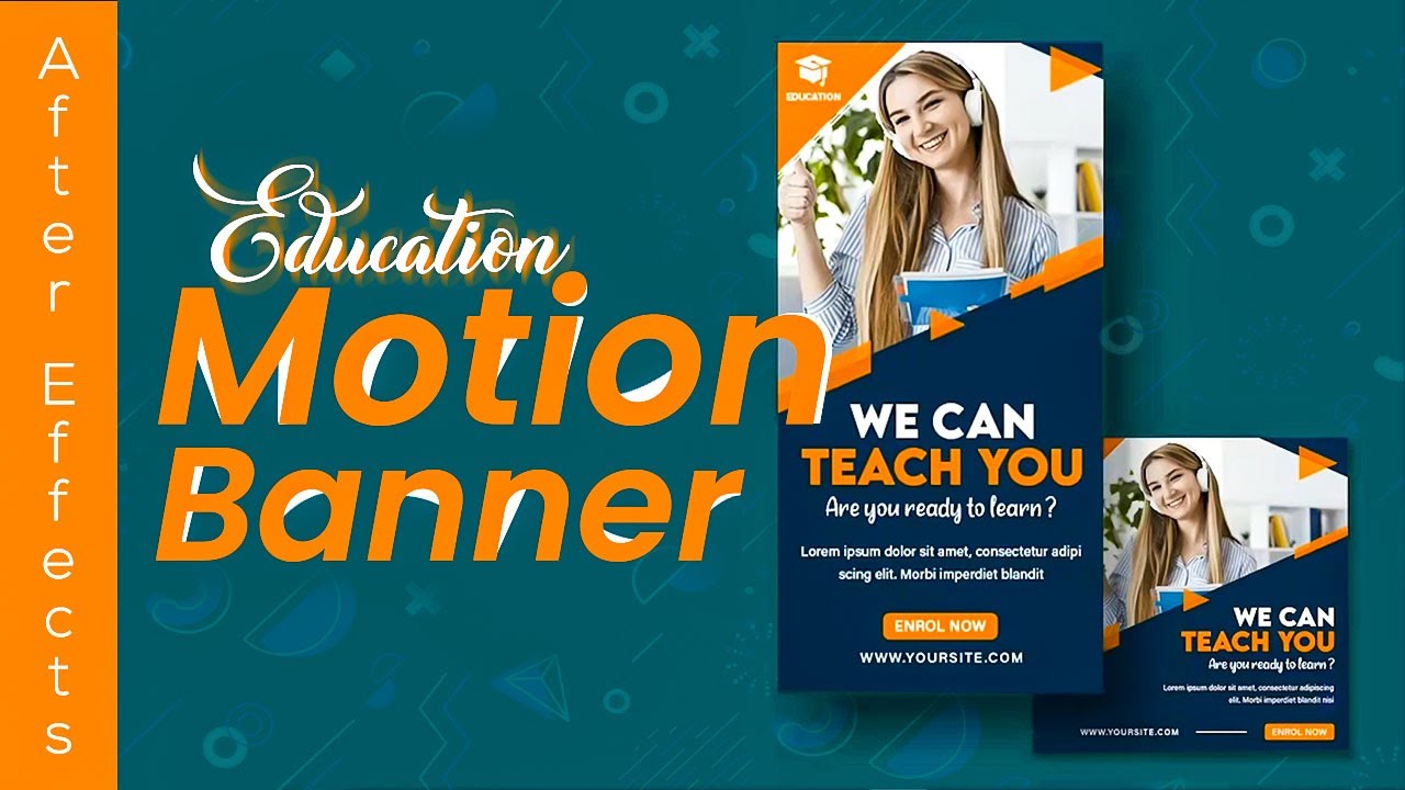 Education Motion Banner Design in After Effect | Motion Ads | বাংলা ...