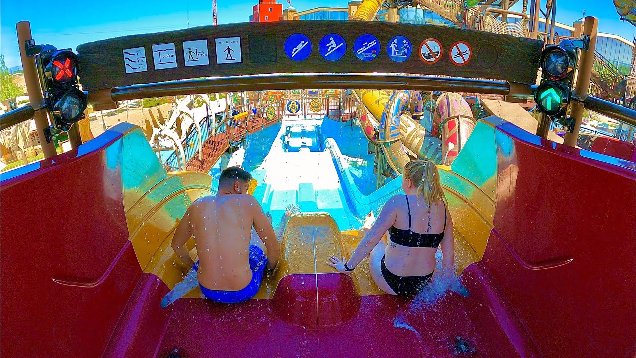 Racer Water Slide at Rulantica Water Park - YouTube