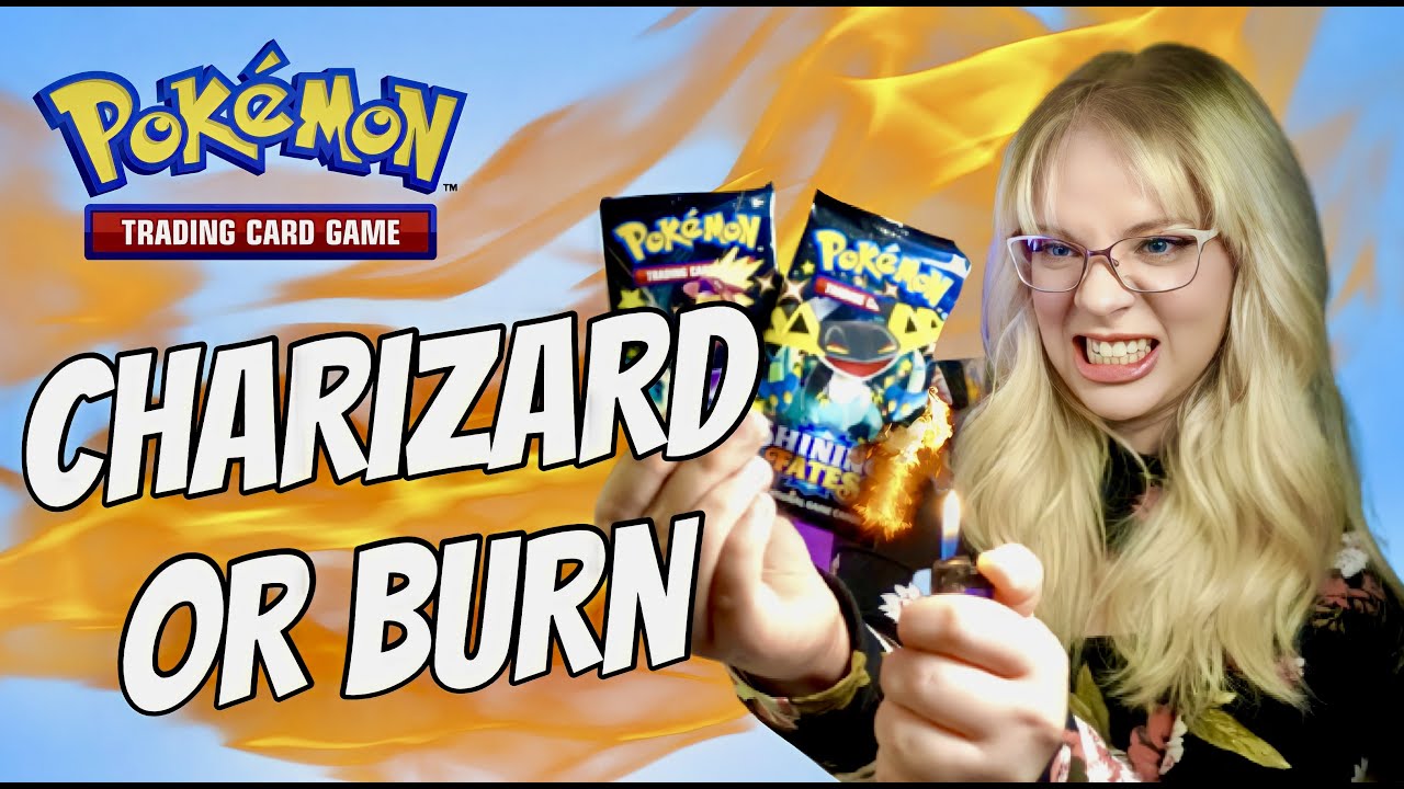 BURNING Pokémon Cards until I pull SHINY CHARIZARD - YouTube