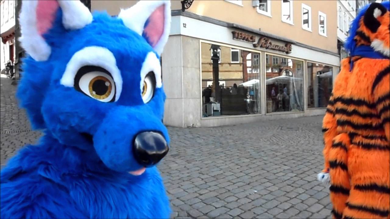 Fursuit walk in inner city marburg (germany) - YouTube