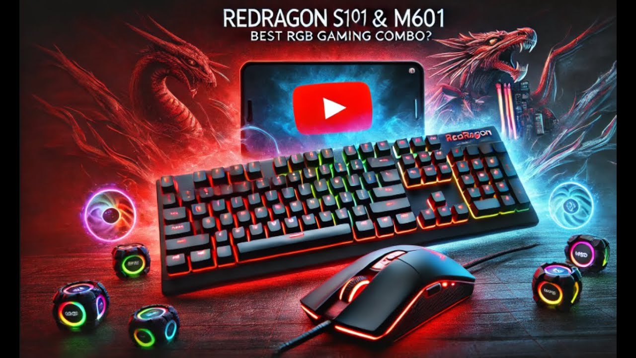Redragon S101 Gaming Keyboard M601 Mouse RGB Backlit Gaming Keyboard ...