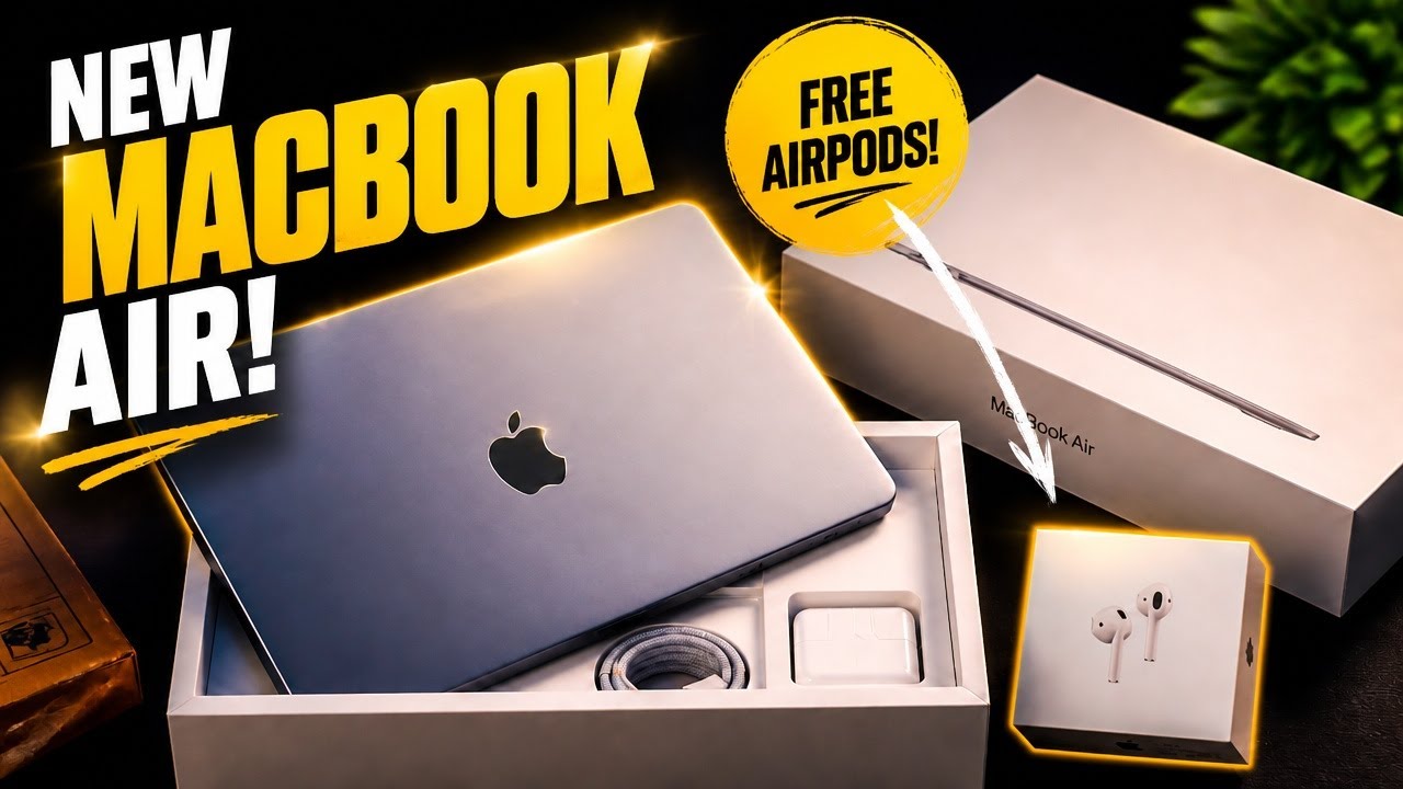 New MacBook Air Unboxing || Student Discount with Free AirPods || 20% ...