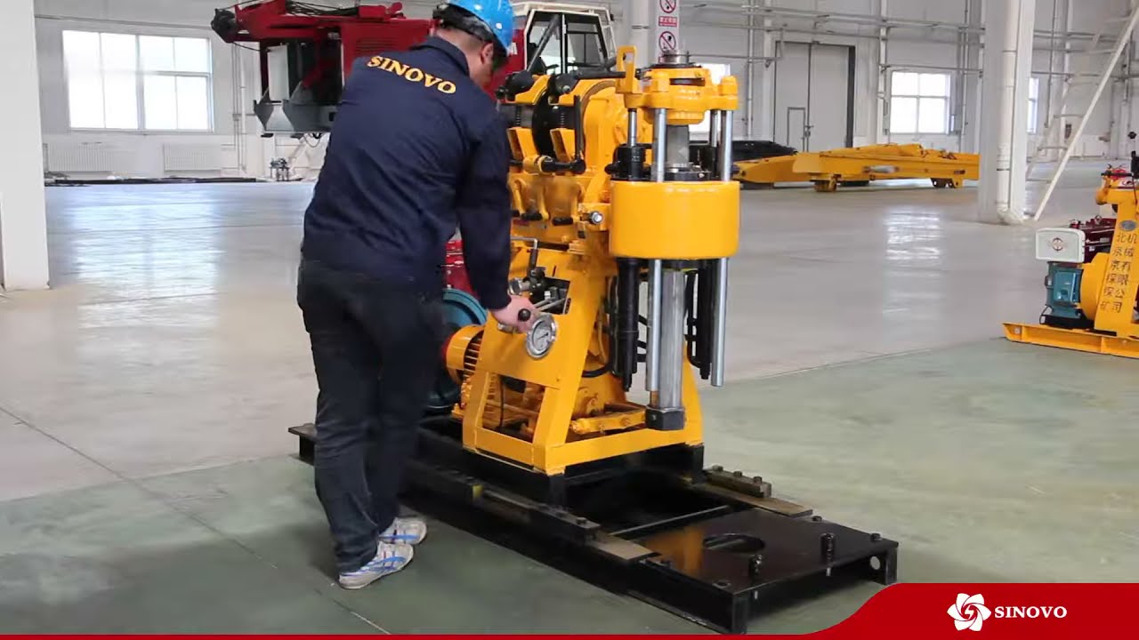 Spindle type core drilling rig working video - YouTube