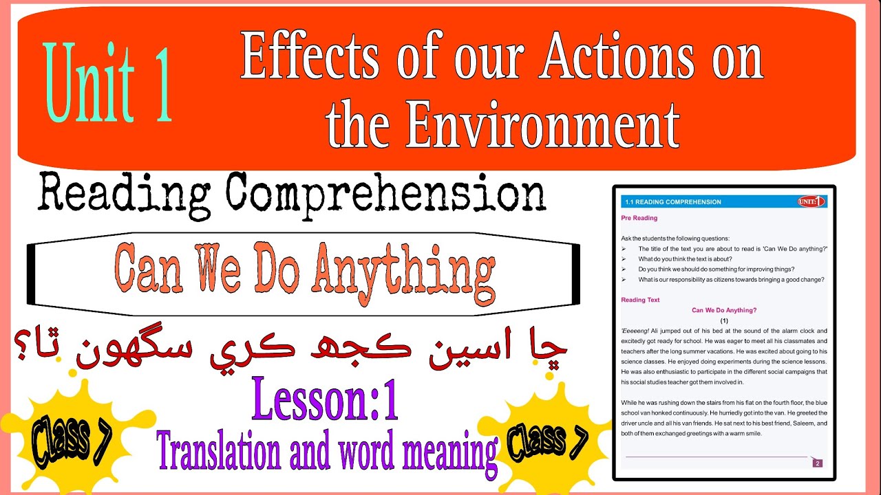 Can We Do Anything || Translation || English Class 7 || Lesson 1 ...