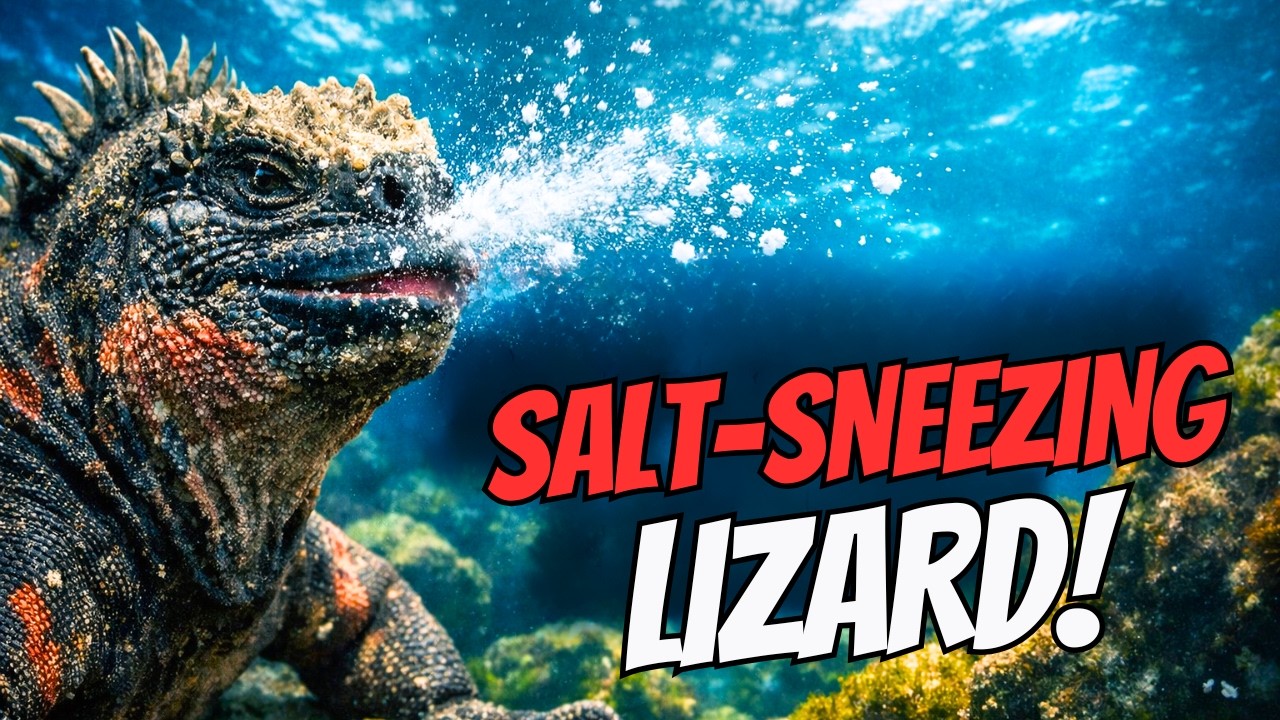 Marine Iguanas Facts: The Unique Salt Sneezing Lizards - YouTube