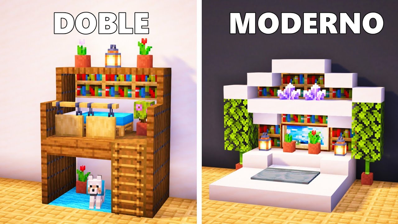 💡 3 IDEAS PARA DECORAR TU CAMA EN MINECRAFT - YouTube