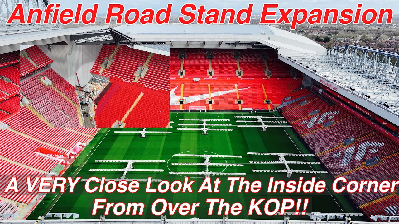 Anfield Road Stand on 19.3.24 - A Very Close Look At The Inside Corner ...