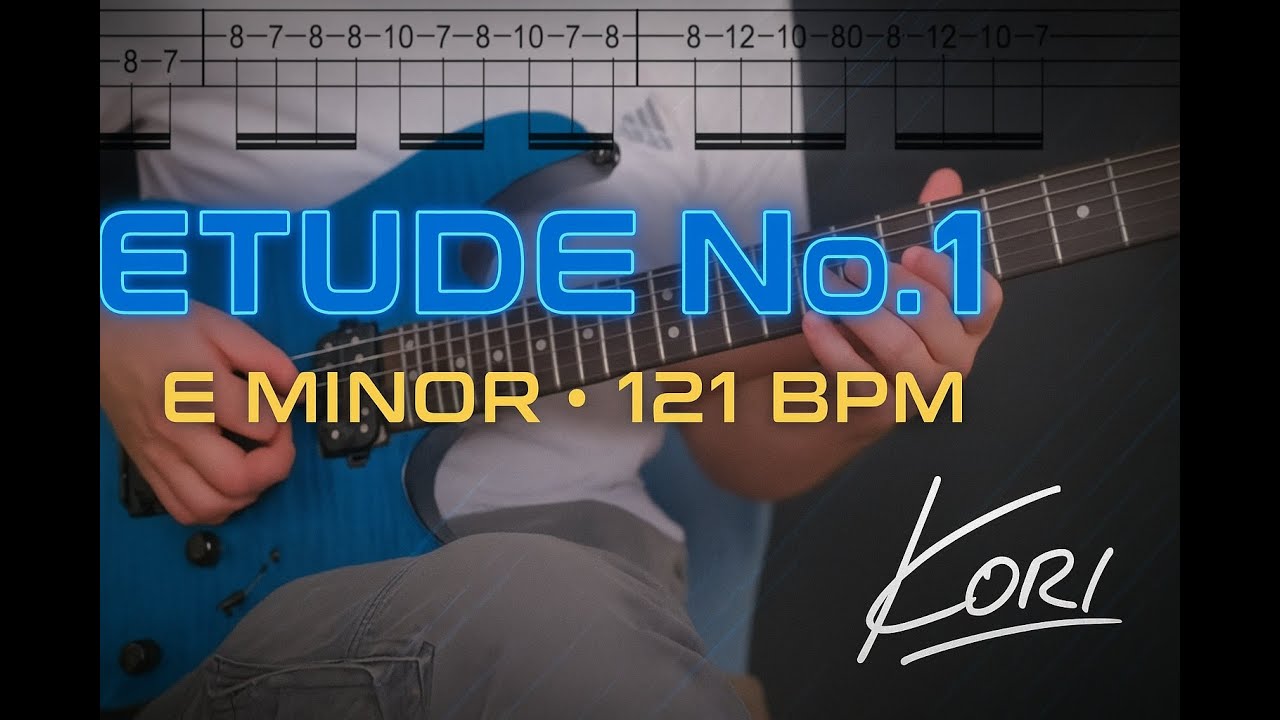Guitar Etude #1 in E Minor – 121 BPM Neo-Classical Drill - YouTube