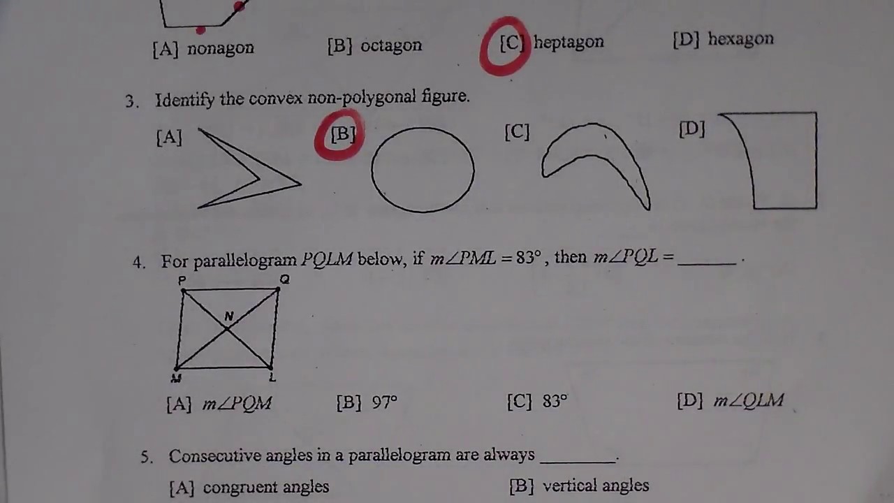 Review: Polygons Concave Convex & Parallelograms - YouTube