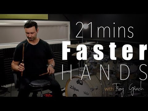 21-minutes Hand Speed Workout - drum pad Drum Lesson - YouTube