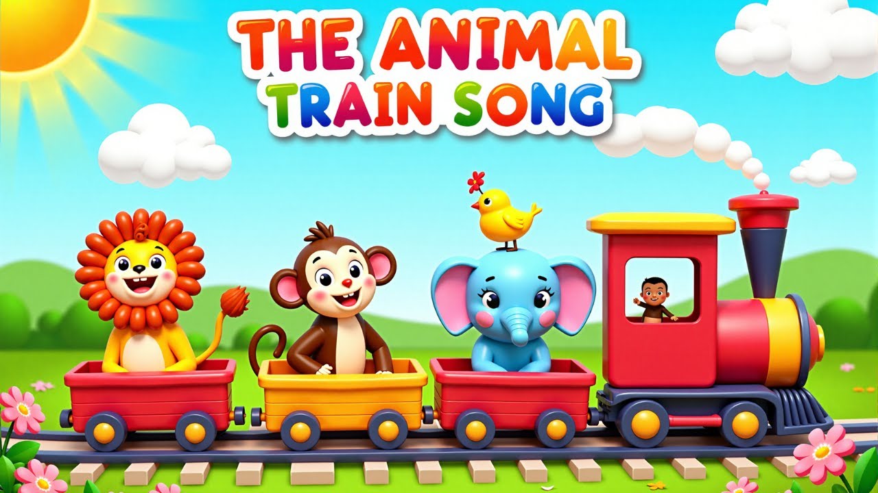 The Animal Train Song for Kids || The Kids Show || Poems and Rhyming ...